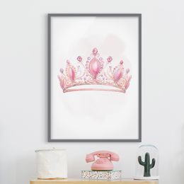 Bild mit Rahmen Rosa Krone