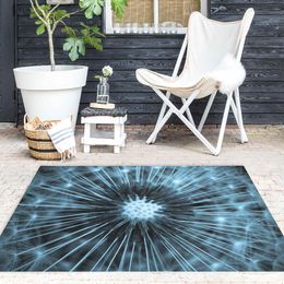 Bilderwelten Vinylteppich Blau get&ouml;nte Pusteblume