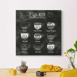 Bilderwelten Wechselbild Kaffeesorten Kreidetafel