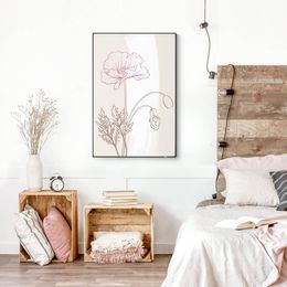 Bilderwelten Wechselbild Blumenlinie mit Farbverlauf