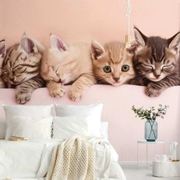 Bilderwelten Tapete - Fototapete Katzen - Sugar-Sweet - Wandtapete Schlafzimmer Wohnzimmer modern - auch kleisterfrei