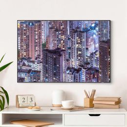 Bilderwelten Wechselbild Hongkong Lichtermeer