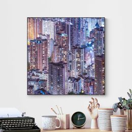 Bilderwelten Wechselbild Hongkong Lichtermeer