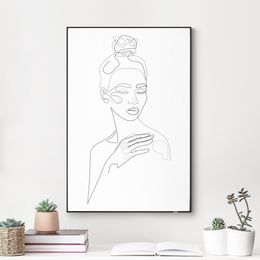 Bilderwelten Wechselbild Line Art Portraits - Messy Beauty
