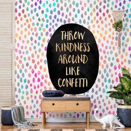 Bilderwelten Fototapete Throw Kindness Around Like Confetti Abstrakt Aquarell Spr&uuml;che Jugendzimmer,Schlafzimmer Vliestapete inkl. Kleister oder selbstklebend