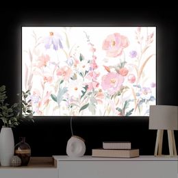 LED-Wechselbild Boho Wildblumen