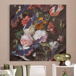 Akustikbild Blumen mit Galaxie