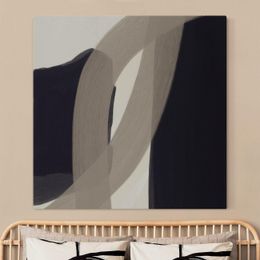 Akustikbild Komposition in Schwarz Beige und Creme