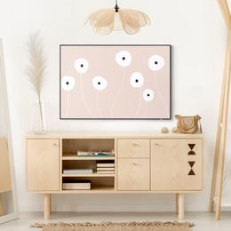 Bilderwelten Wechselbild Einfache Blumen auf Beige
