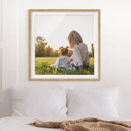 Bild mit Rahmen von dir personalisiert Dein Foto mit Bilderrahmen