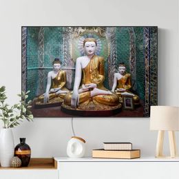 Bilderwelten LED-Wechselbild Buddha Statuen