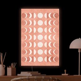 LED-Wechselbild Boho Mondphasen