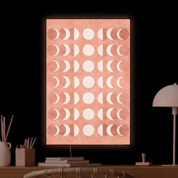 LED-Wechselbild Boho Mondphasen