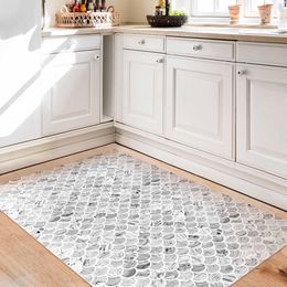 Bilderwelten Vinylteppich Illustration grau Steinoptik - Marmor Muster in Graustufen - Beton K&uuml;che Badezimmer Flur