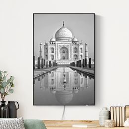 Bilderwelten LED-Wechselbild Taj Mahal mit Garten