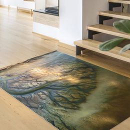 Bilderwelten Vinylteppich Motiv gr&uuml;n Natur Vinylmatte - K&uuml;ste in Kuwait - Landschaft K&uuml;che Badezimmer Flur
