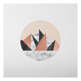 Bilderwelten Alu-Dibond Outdoor Bild Geometrische Landschaft im Kreis