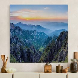 Akustikbild Sonnenaufgang &uuml;ber dem Huangshan Gebirge
