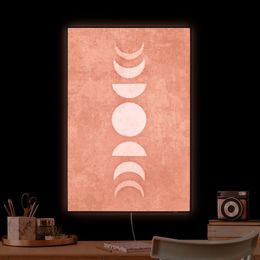 LED-Wechselbild Boho Mondphasen II