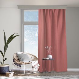 Bilderwelten Vorhang Vintage Rot - blickdichte Gardine Unifarben Vintage Wohnzimmer Schlafzimmer K&uuml;che Bad Badezimmer Jugendzimmer Kinderzimmer Rot