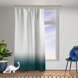 Vorhang Dip-Dye Dunkle Jade - blickdichte Gardine Abstrakt Wohnzimmer Schlafzimmer K&uuml;che Bad Badezimmer Jugendzimmer Petrol