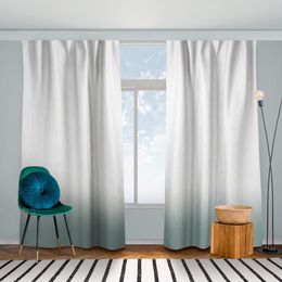 Vorhang Dip-Dye Pastell Petrol