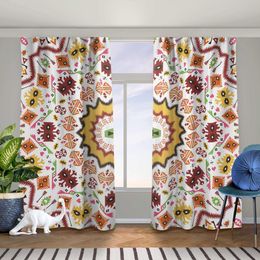 Bilderwelten Vorhang nach Ma&szlig; blickdicht Verdunkelung Spirituell Orientalisch bunt - Azteken Boho Mandala in bunt - Mandala Wohnzimmer Schlafzimmer