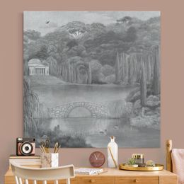 Akustikbild Parklandschaft in Grau