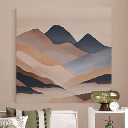 Akustikbild Grafische Landschaft in Braun