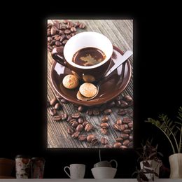 LED-Wechselbild Kaffeetasse mit Kaffeebohnen