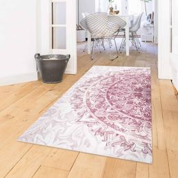 Bilderwelten Vinylteppich Mandala Aquarell Ornament halbkreis rot