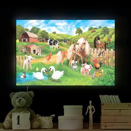 Bilderwelten LED-Wechselbild Animal Club International - Tiere auf dem Bauernhof