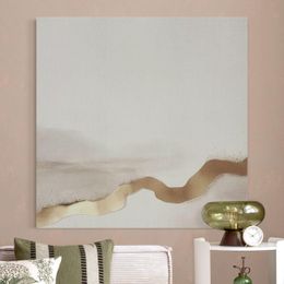 Akustikbild Goldene Welle auf Beige