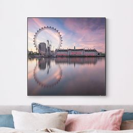 Bilderwelten Wechselbild London Eye bei Sonnenaufgang