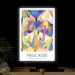 Bilderwelten LED-Wechselbild Paul Klee - Mildtropische Landschaft - Museumsedition