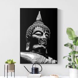 Bilderwelten LED-Wechselbild Buddha Statue Gesicht