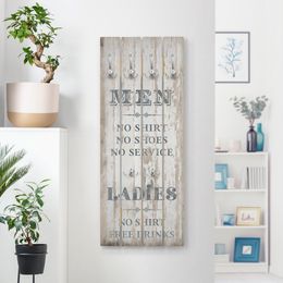 Bilderwelten Wandgarderobe Holzpalette No.RS181 Men and Ladies
