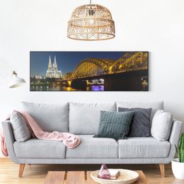 Bilderwelten Wechselbild K&ouml;ln bei Nacht