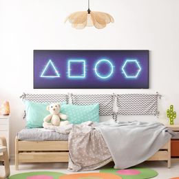 Bilderwelten Wechselbild Geometrische Formen in Neonfarben
