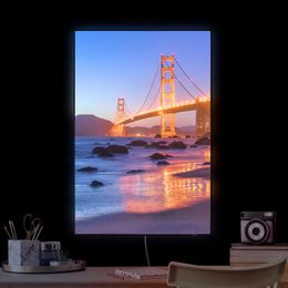 LED-Wechselbild Golden Gate Bridge am Abend