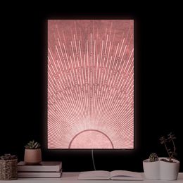 LED-Wechselbild Boho Japan Sonne