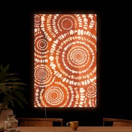 LED-Wechselbild Boho Kreise
