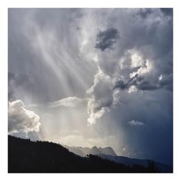 Bilderwelten Alu-Dibond Outdoor Bild Wilde Wolken