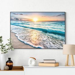 Bilderwelten Wechselbild Sonnenuntergang am Strand
