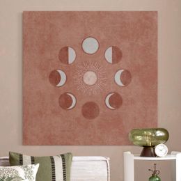 Akustikbild Boho Mondphasen mit Sonne