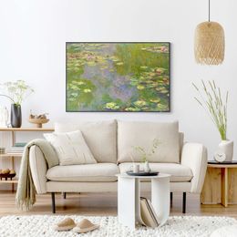 Bilderwelten Wechselbild Claude Monet - Gr&uuml;ne Seerosen