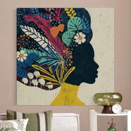 Akustikbild Frau mit Blumenafro