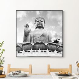 Bilderwelten Wechselbild Gro&szlig;er Buddha Schwarz-Wei&szlig;