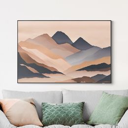Bilderwelten Wechselbild Grafische Landschaft in Braun