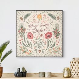 Bilderwelten Wechselbild Winter Blumen mit Spruch